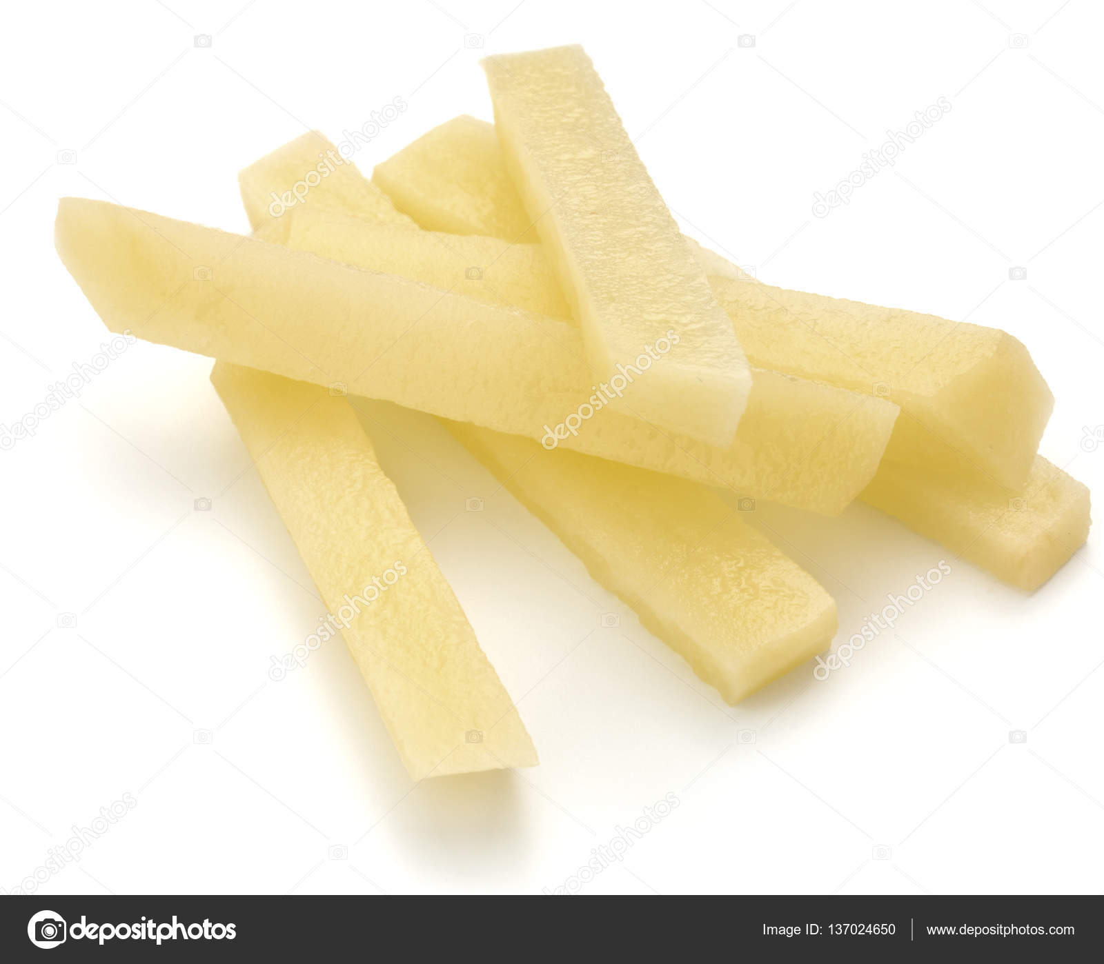 Raw Potato sliced strips Stock Photo by ©natika 137024650