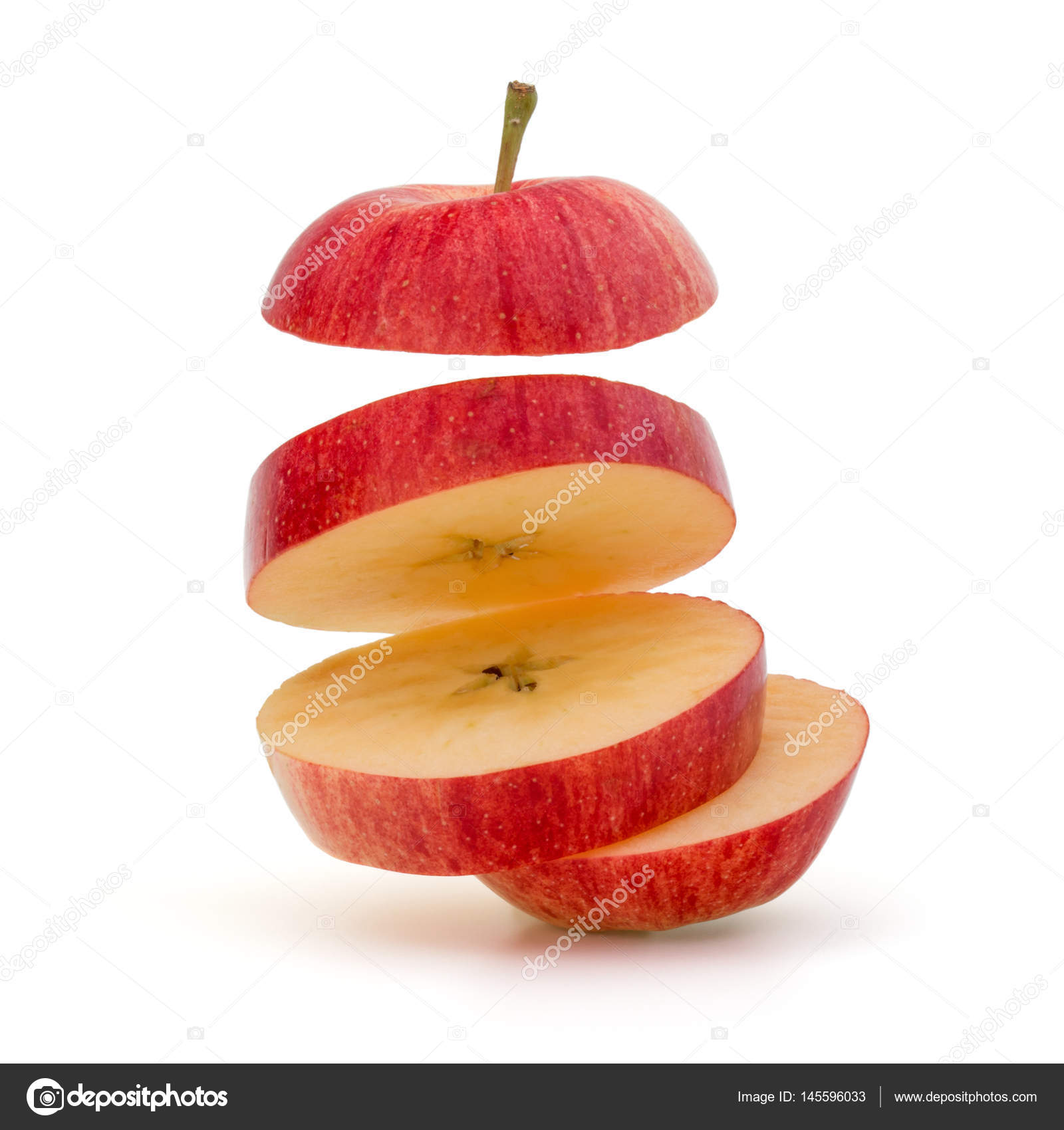 Red sliced apple isolated Stock Photo by ©natika 145596033