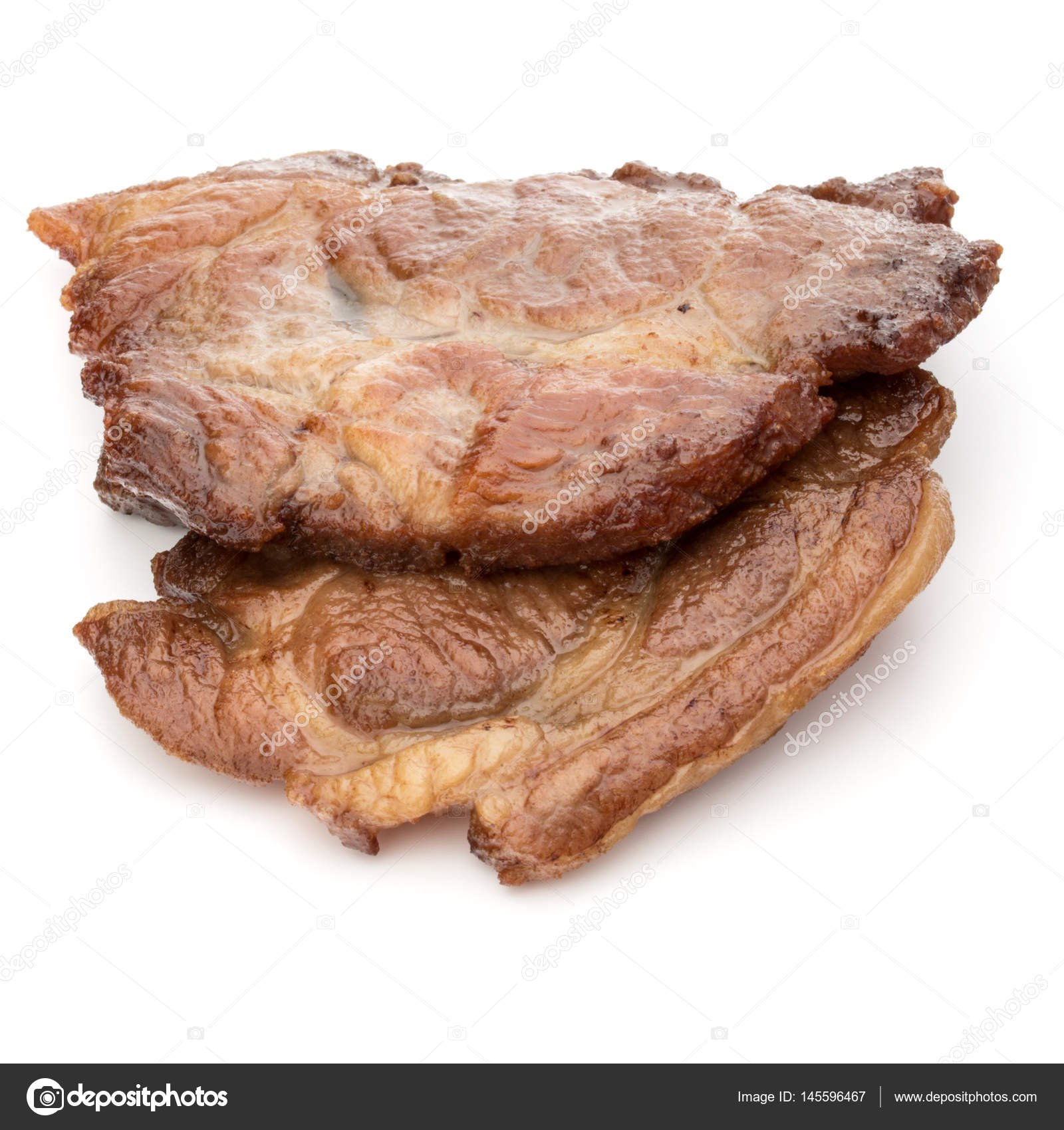 Cooked fried pork meat Stock Photo by ©natika 145596467
