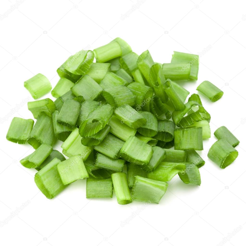 Chopped spring onion or scallion — Stock Photo © natika #146555761