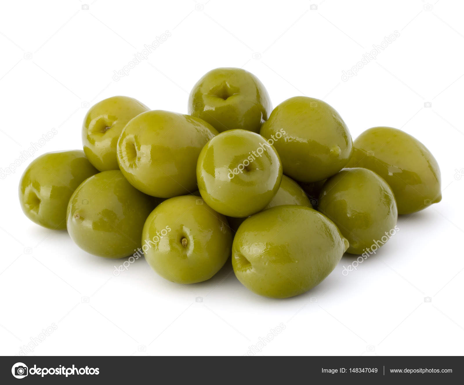 Green olives on white — Stock Photo © natika #148347049