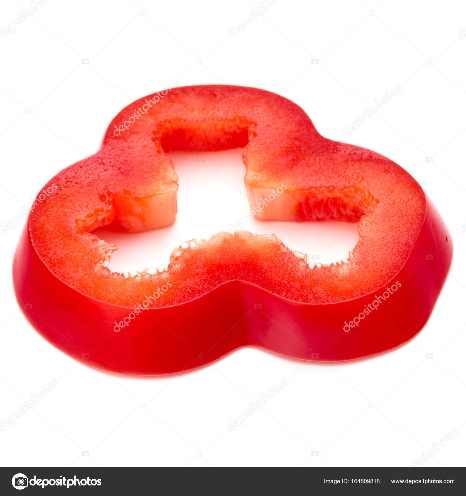 Red sweet bell pepper slice — Stock Photo © natika #164809818