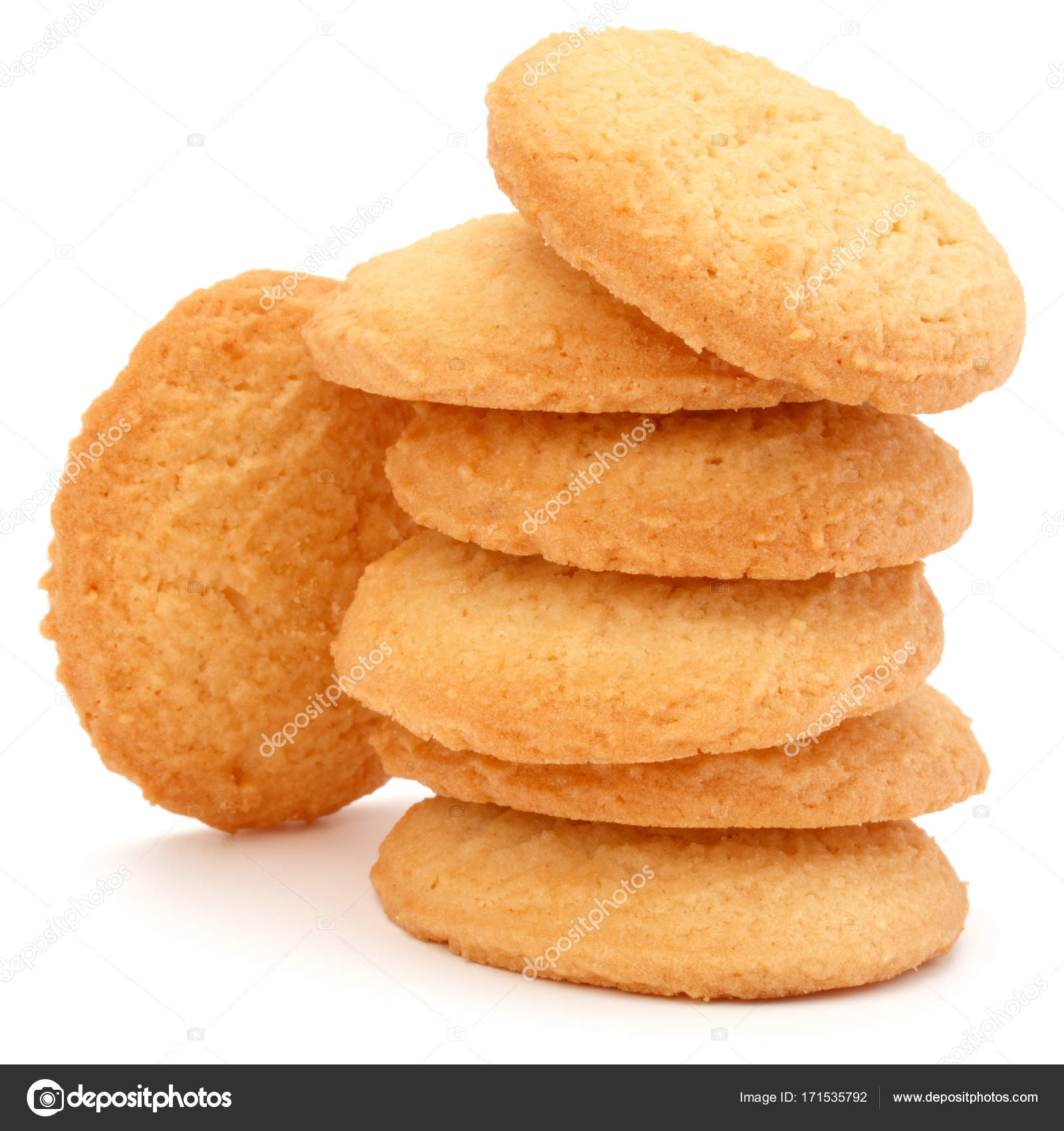Stacked short pastry cookies — Stock Photo © natika #171535792