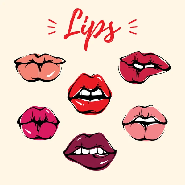 Vector Lips Kiss Illustration Card ⬇ Vector Image By © Sokolfly Vector Stock 143588865