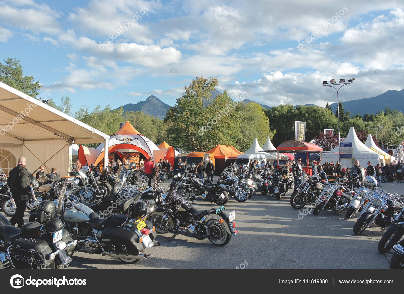 Bikers from all over Europe during annual European Bike Week fes ...