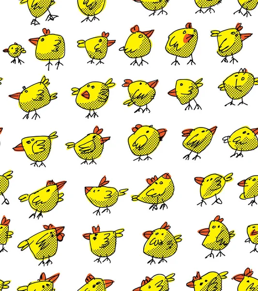 Cute Chicken Background Seamless Cartoon Stock Vector Image by ©iralu1 ...