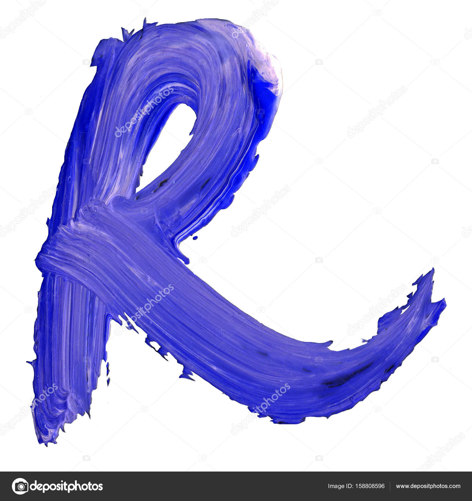 The Letter R In Blue