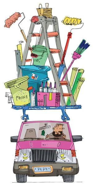 23 Overloaded car Vector Images | Depositphotos