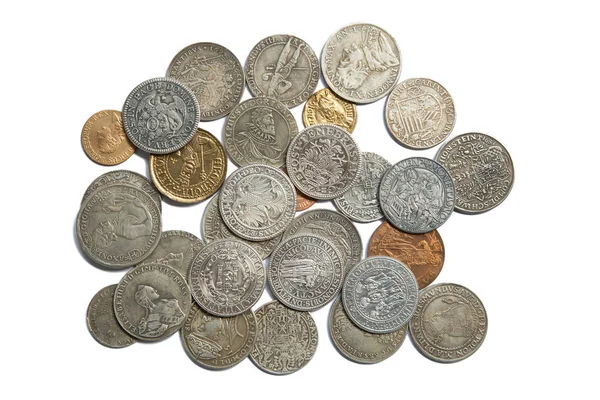 Collection Medieval Coins Isolated White Background Stock Photo by ...