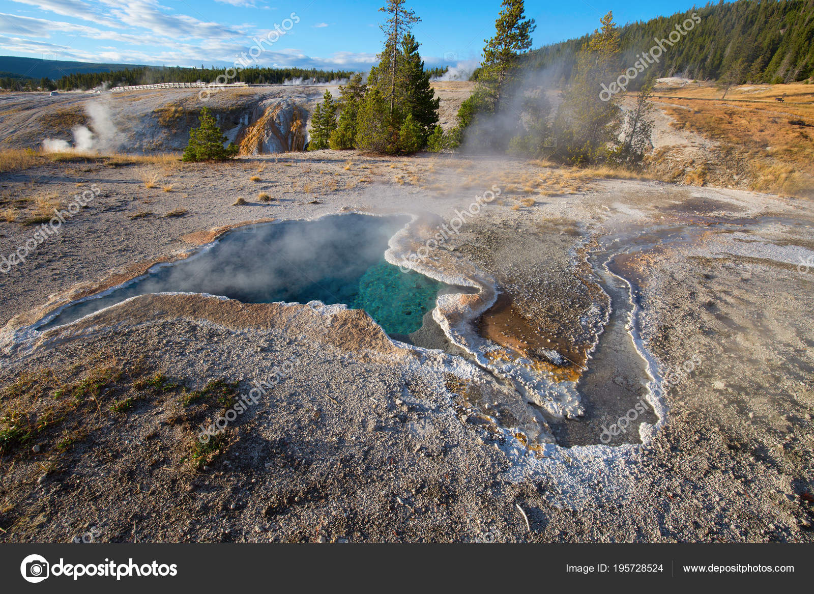 Colorful Hot Water Pool Yellowstone National Park Usa — Stock Photo ...