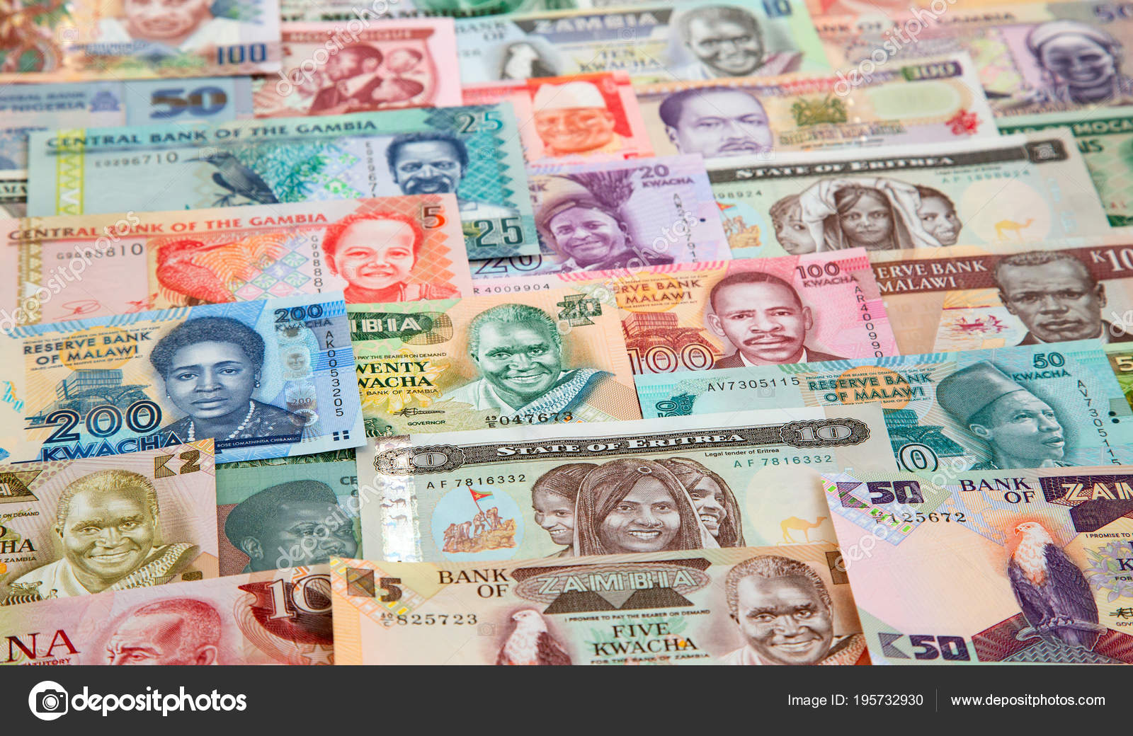 Background Variety Colourful African Banknotes — Stock Editorial Photo ...