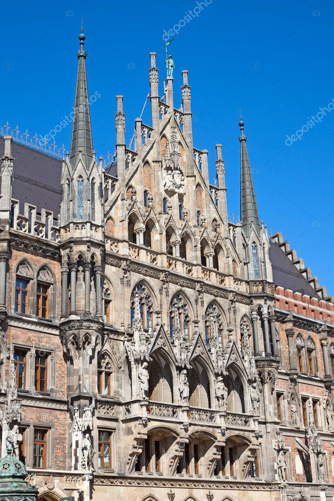 Plaza principal de Múnich, Alemania - Marienplatz (Plaza Mariana). Los ...