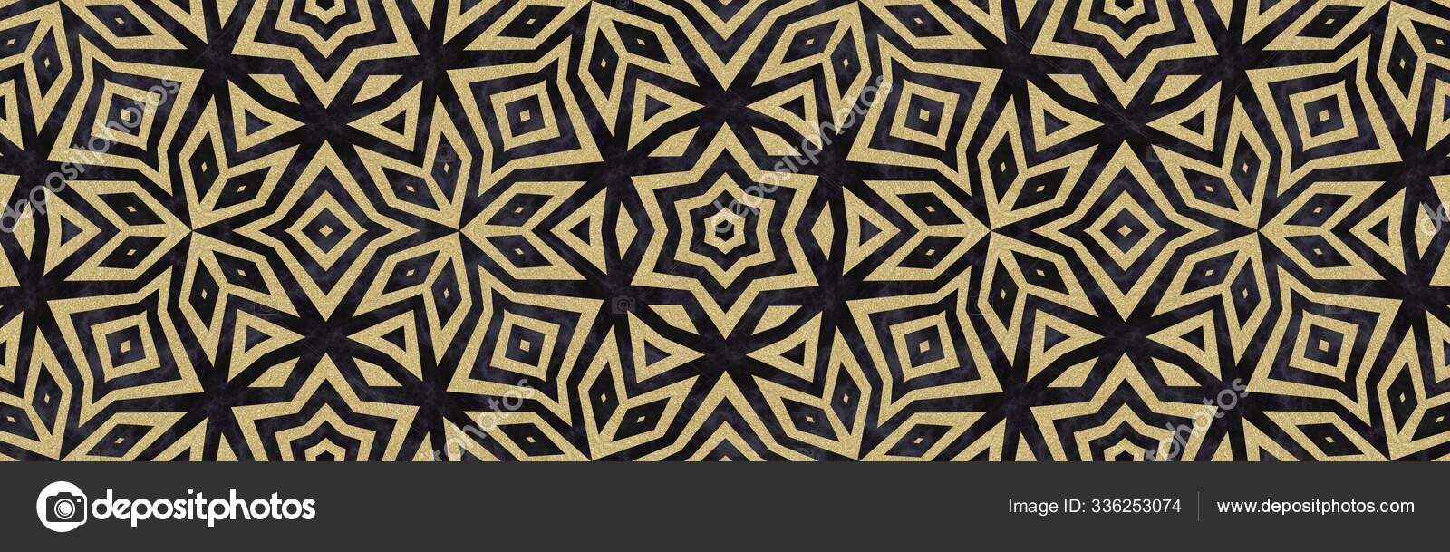 Gold And Black Art Deco Border — Stock Photo © Anegada #336253074