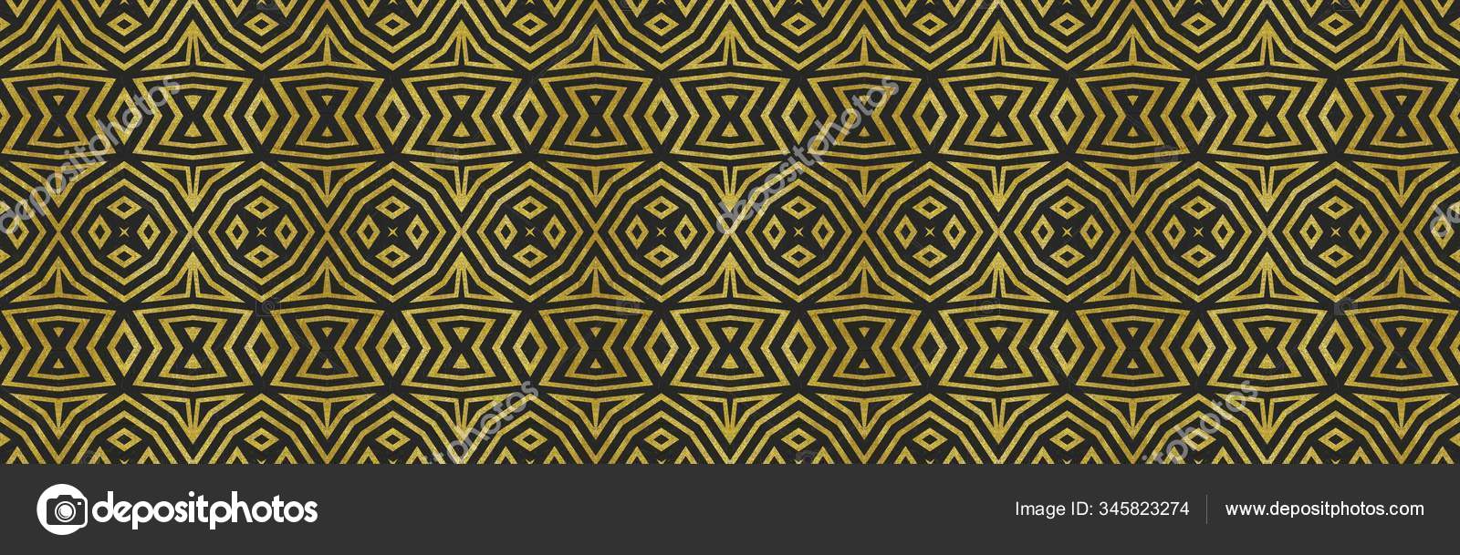 Gold And Black Art Deco Border Stock Photo by ©Anegada 345823274