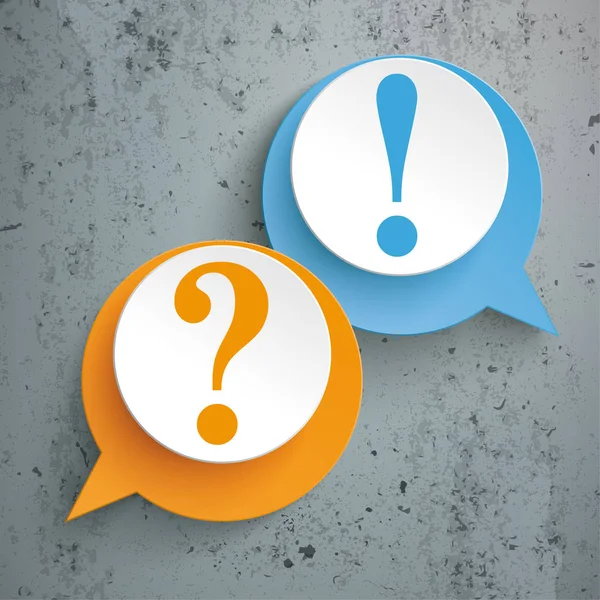 Two speech bubbles with question and answer — Stock Vector © limbi007 ...