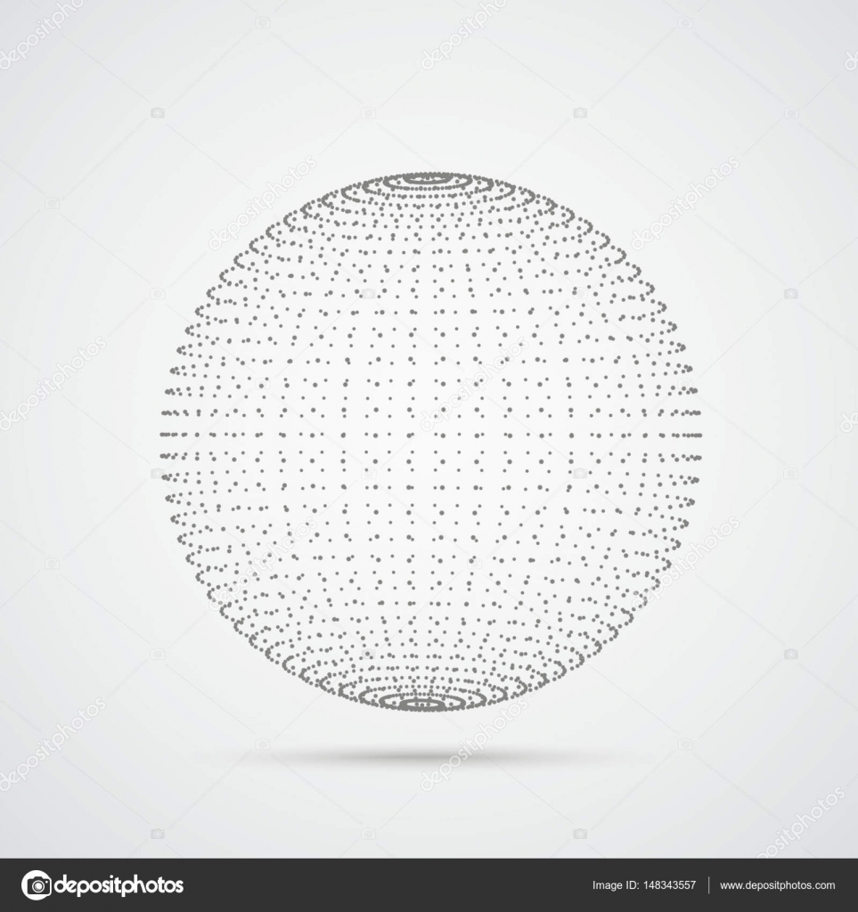 3d sphere with gray dots Stock Vector Image by ©limbi007 #148343557