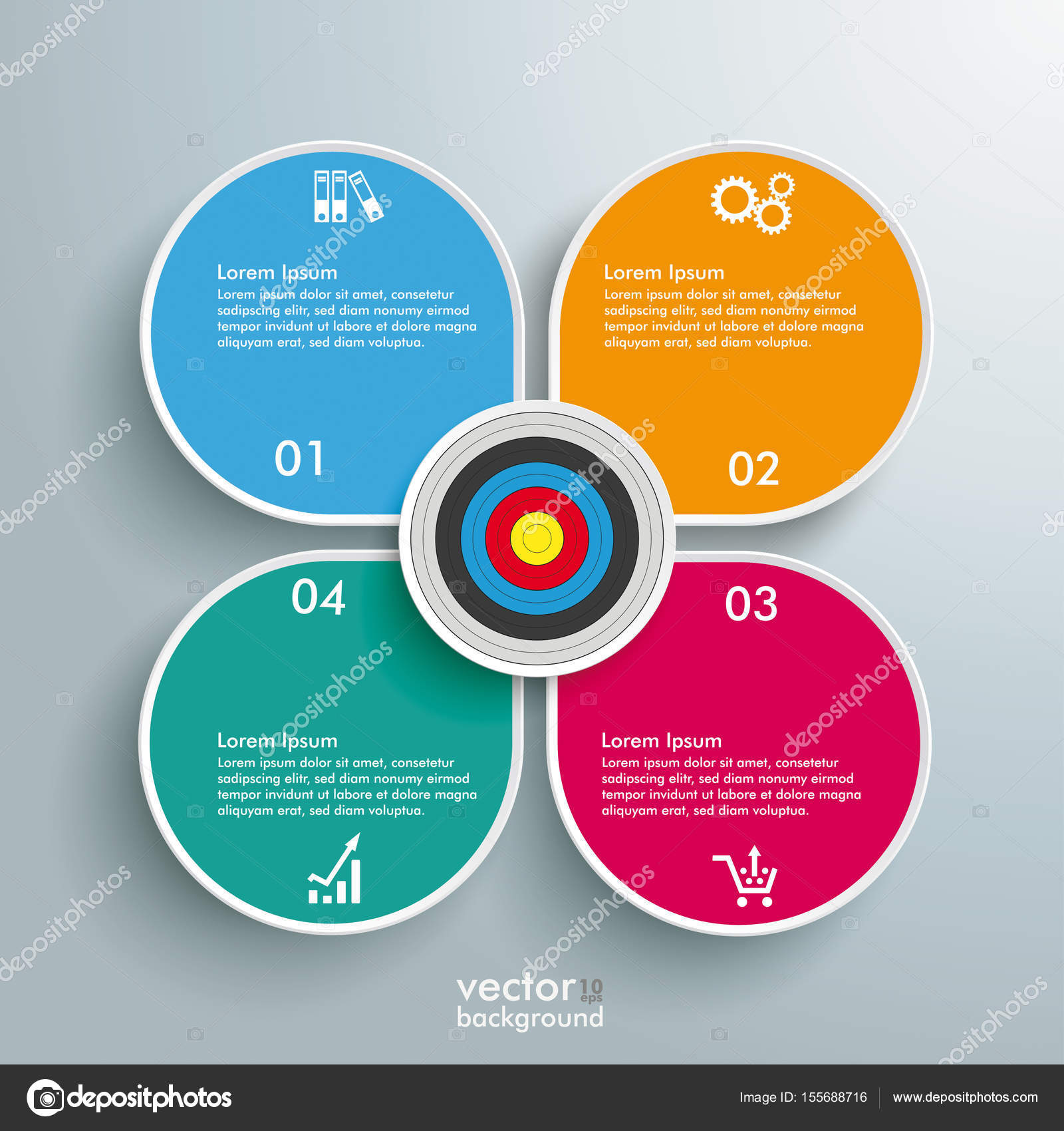 Infographic design with target Stock Vector by ©limbi007 155688716
