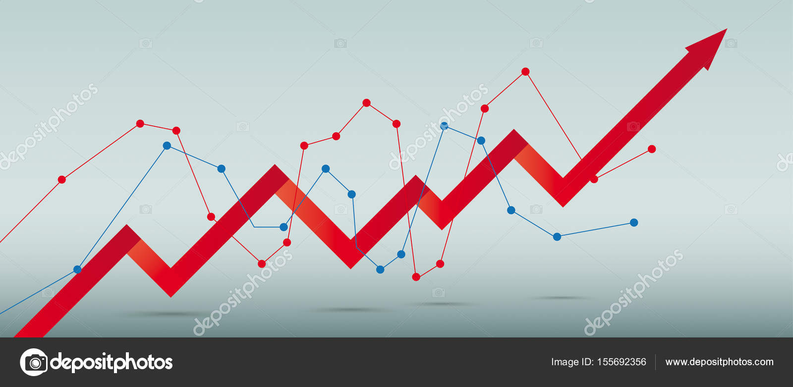 Growing red chart Stock Vector Image by ©limbi007 #155692356