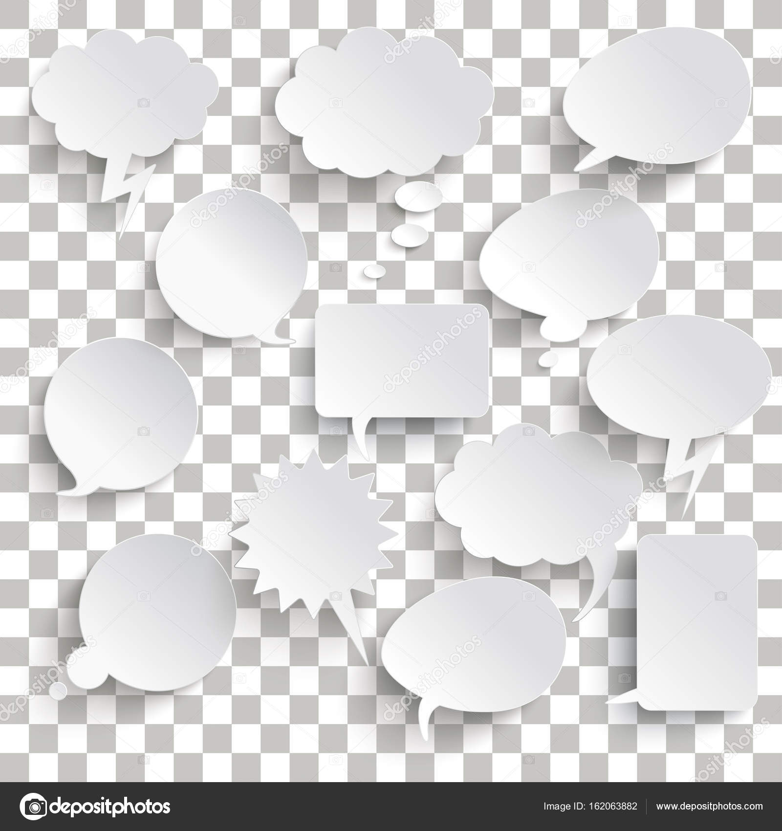 White Communication Bubbles Stock Vector Image by ©limbi007 #162063882