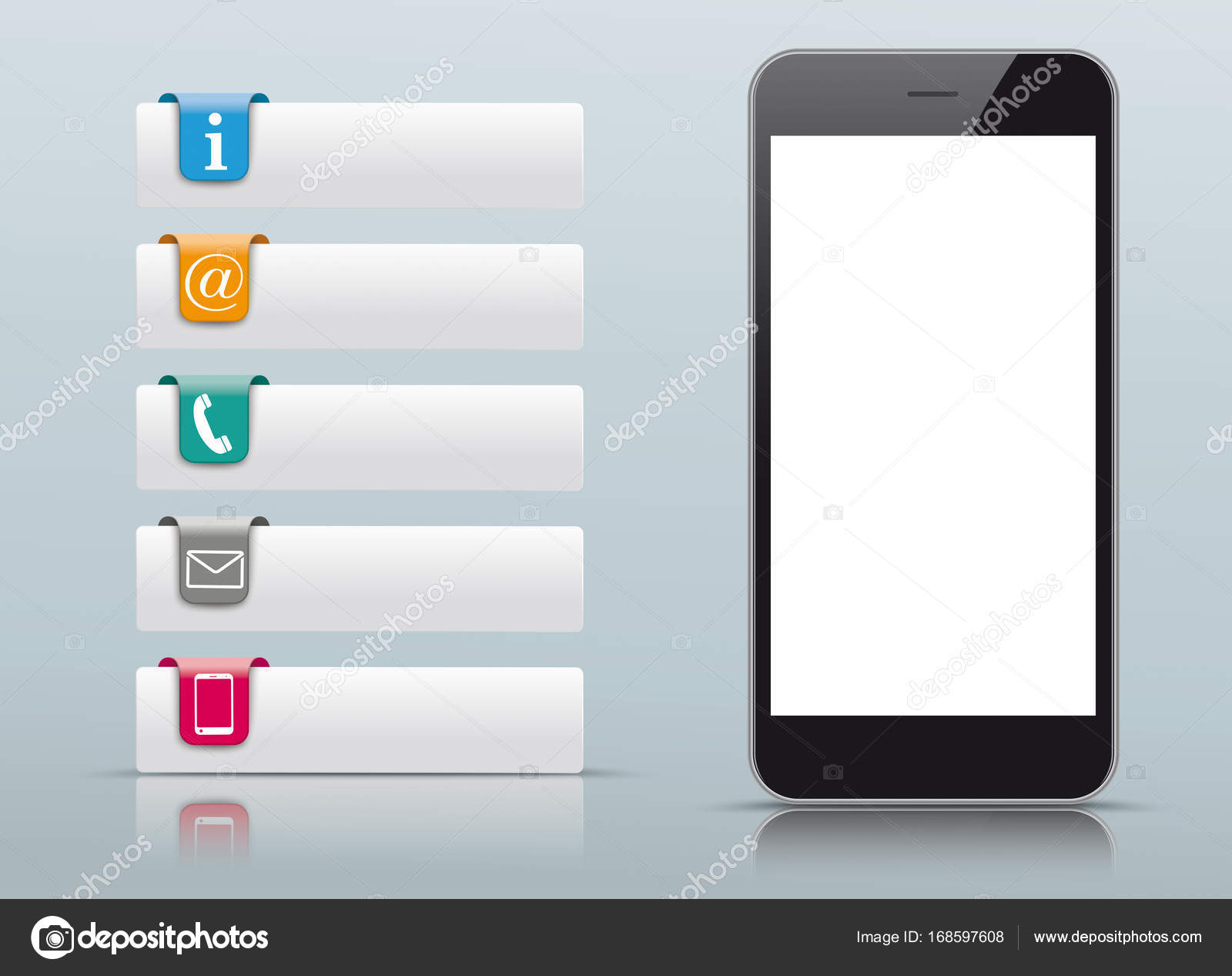 Colored rectangle paper tabs Stock Vector Image by ©limbi007 #168597608