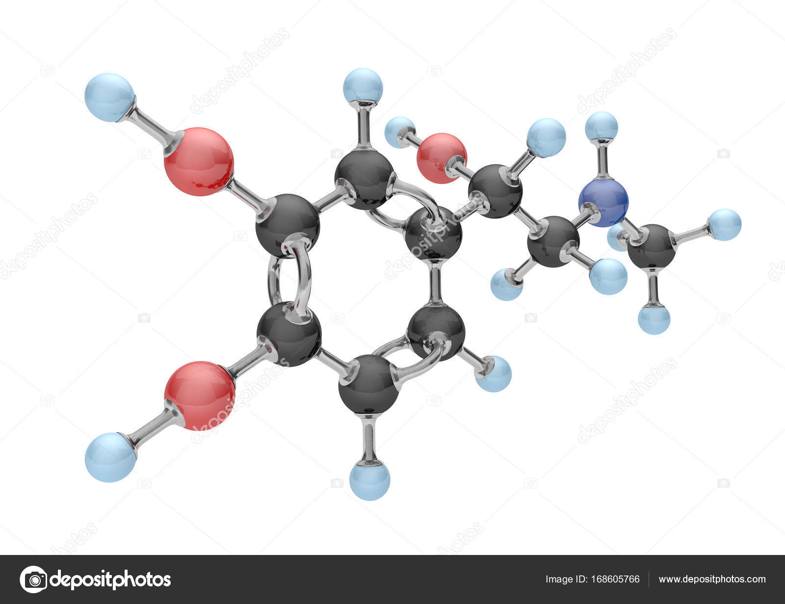 Molecule of adrenaline on the white Stock Photo by ©limbi007 168605766