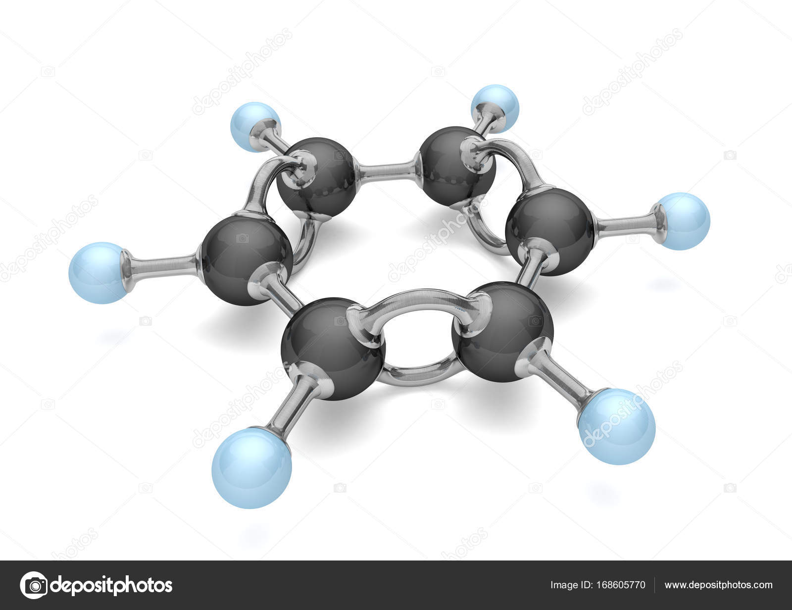 Molecule of benzene on the white. Stock Photo by ©limbi007 168605770