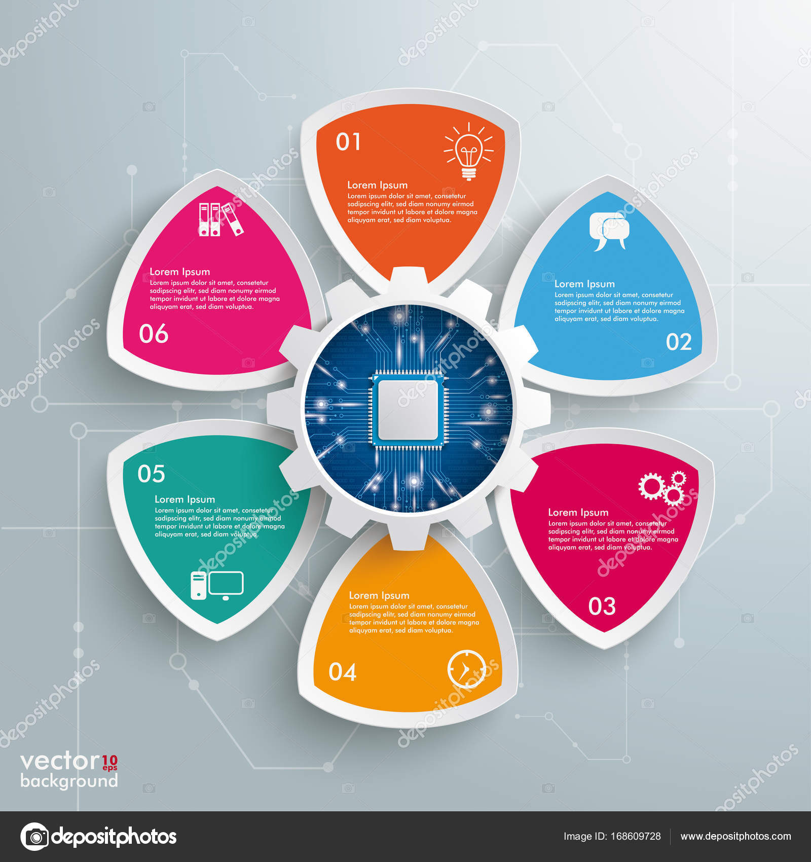 Infographic design with gear wheel Stock Vector Image by ©limbi007 ...