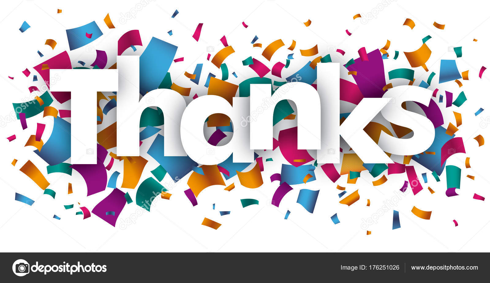 Confetti Text Thanks Eps Vector File Stock Vector Image by ©limbi007 ...