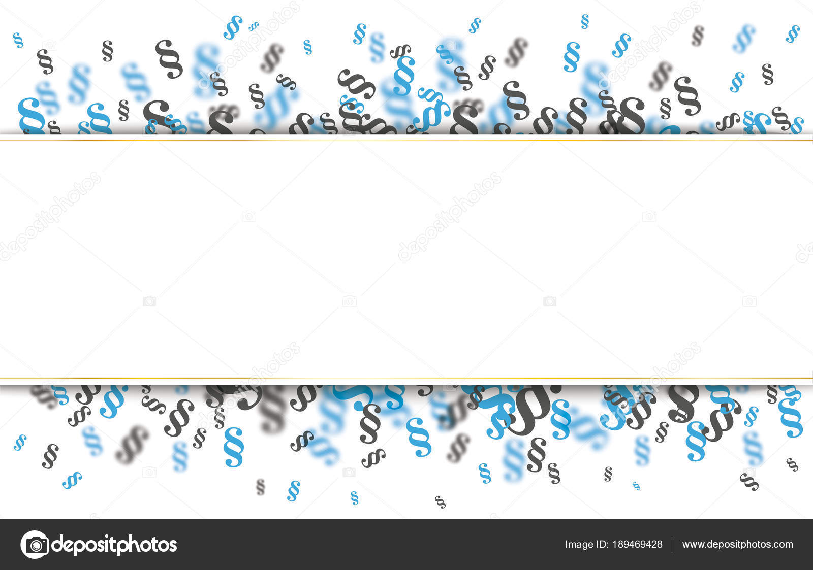 Blue Gray Paragraphs Golden Banner White Background Eps Vector File ...