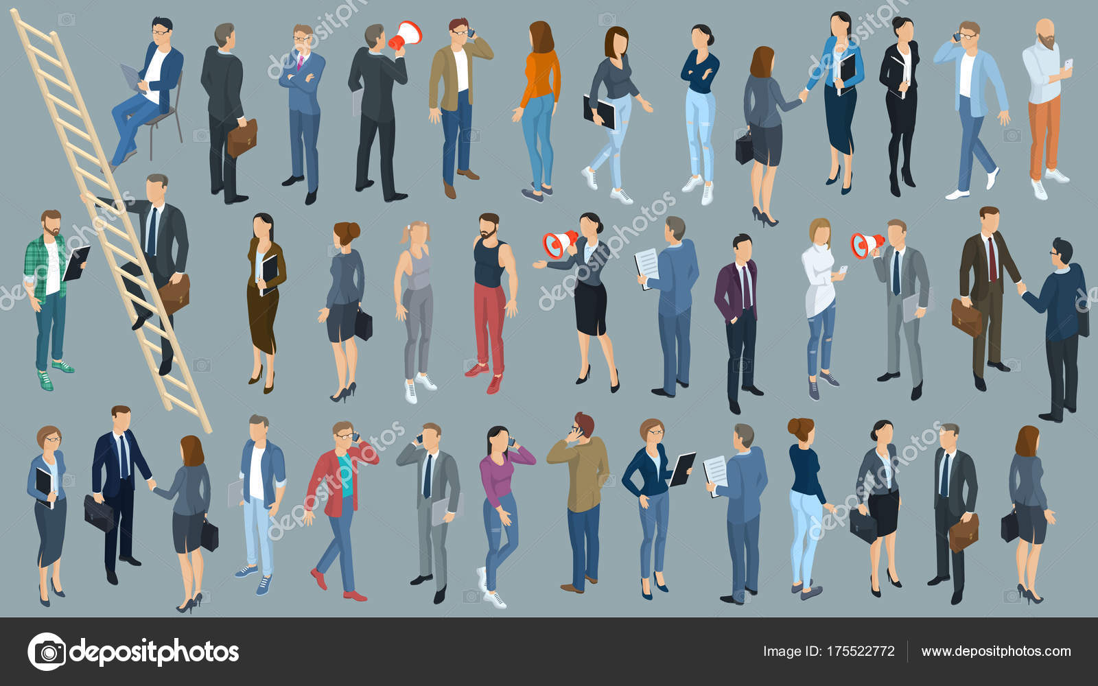 Set of isometric vector people Stock Vector Image by ©mustahtar #175522772