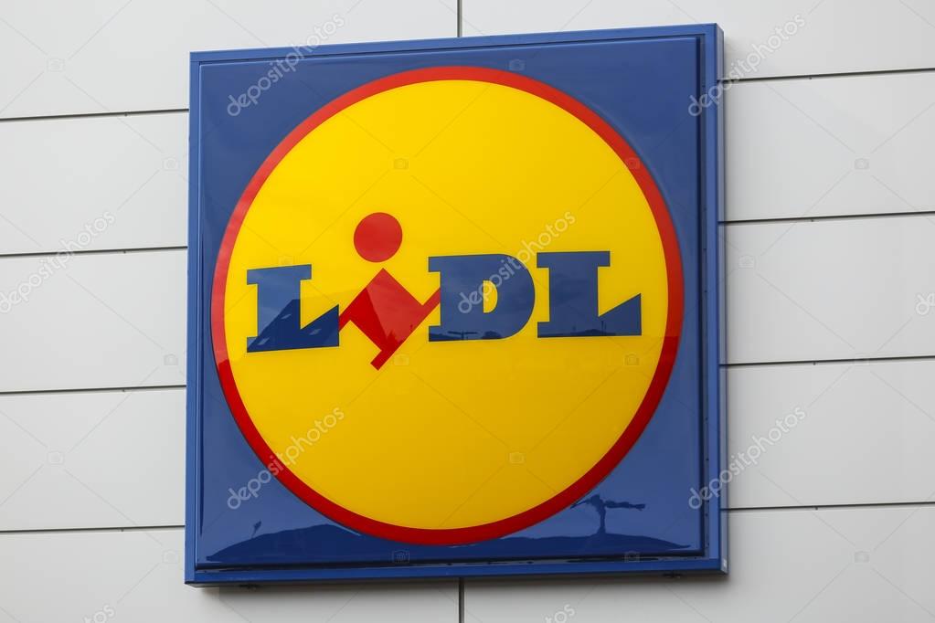 Logotipo lidl supermercados | Logotipo azul de Lidl — Foto editorial de ...