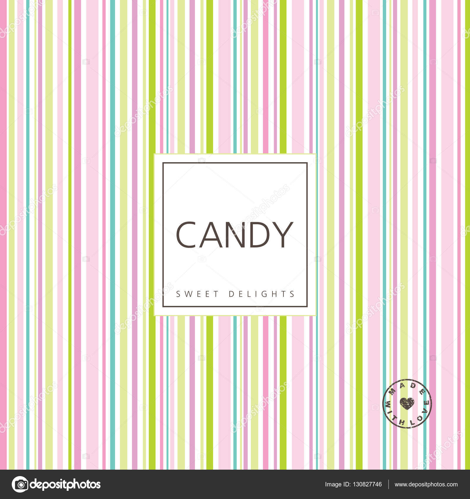 Candy background - sweet delights. Background with label. Design Stock ...