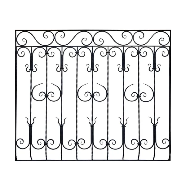 Modern Wrought Iron Grid Old Style Isolated White Background Stock ...