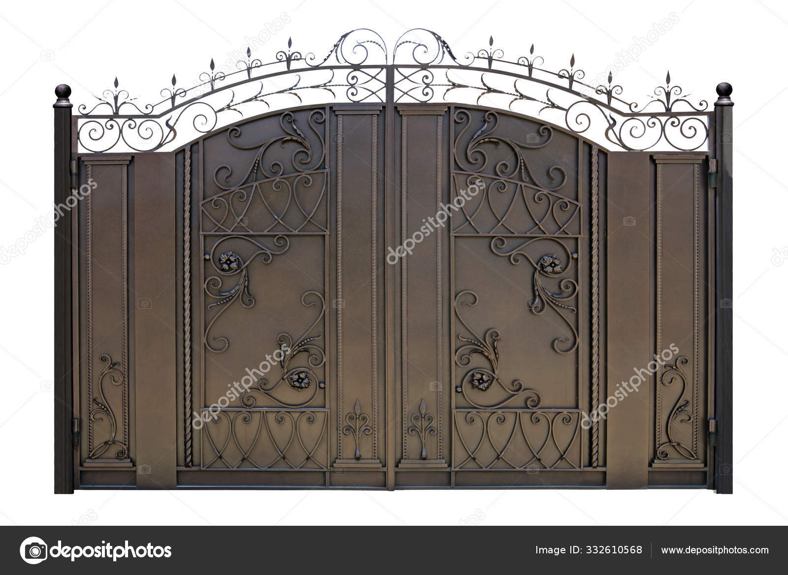 Forged modern gates. Stock Photo by ©Blulake 332610568