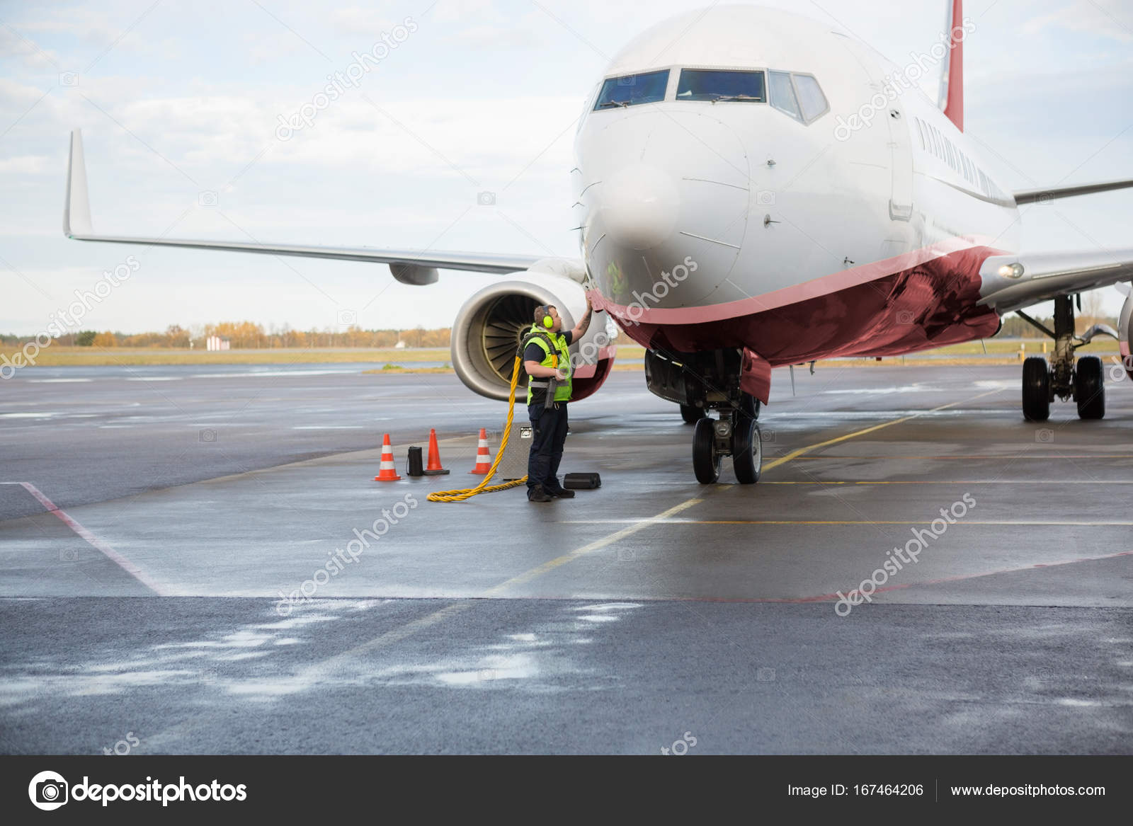 Airplane Runway Side View
