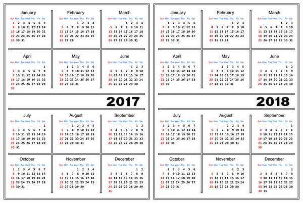 2017 2018 calendar Stock Vectors, Royalty Free 2017 2018 calendar ...