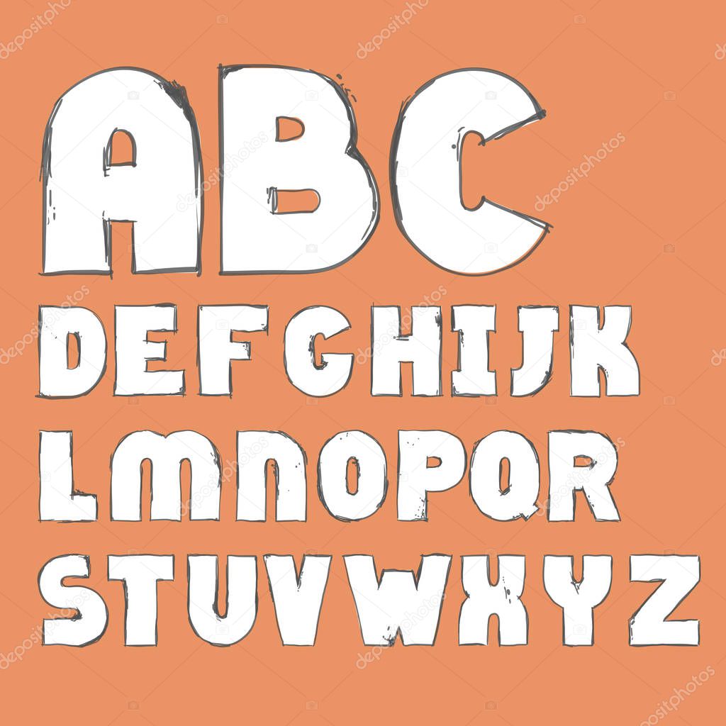 Letras del alfabeto inglés Vector de stock por ©Chisnikov 136077186