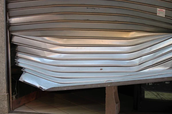 Broken garage door Stock Photos, Royalty Free Broken garage door Images ...