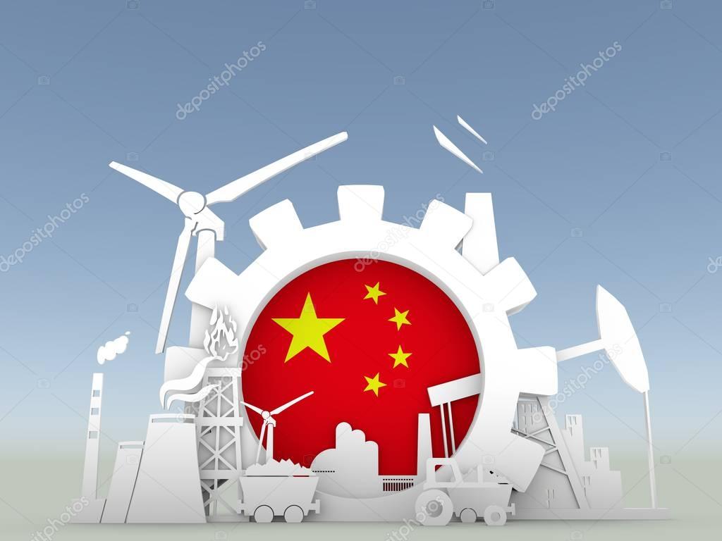 Energy and Power icons set with China flag — Stock Photo © JEGAS_RA ...