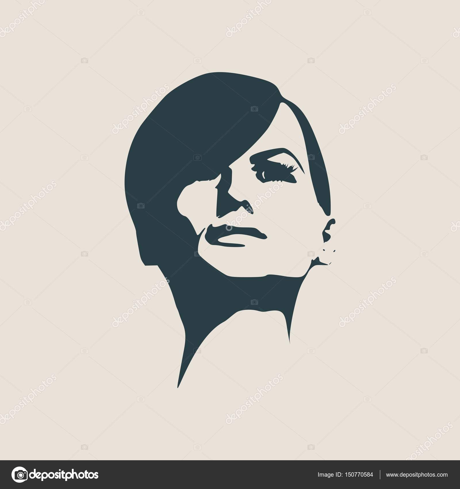 Woman Head Silhouette Front
