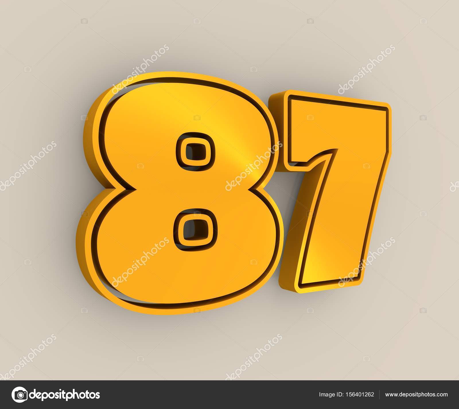 87 number illustration. Stock Illustration by ©JEGAS_RA #156401262