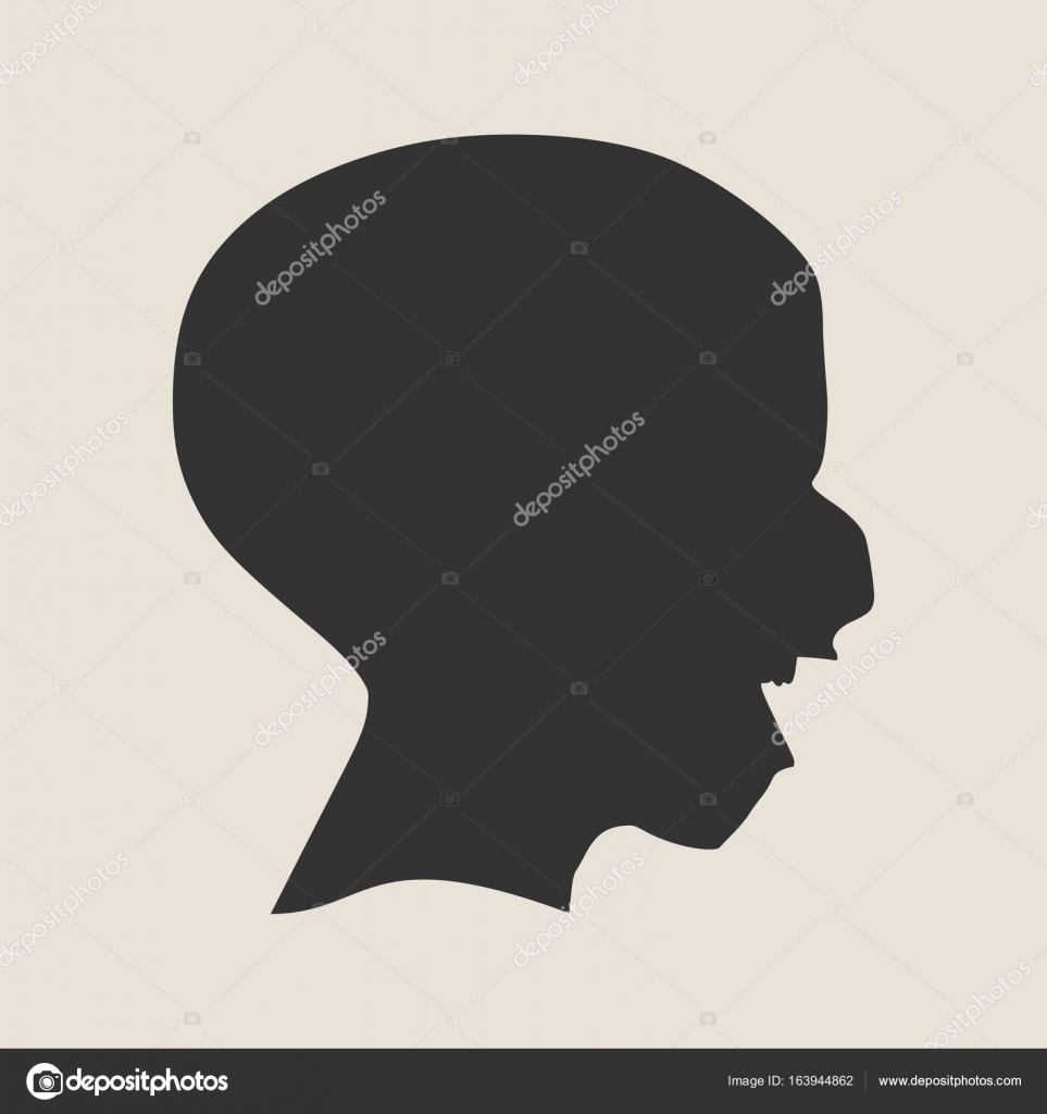 Open Mouth Profile Silhouette