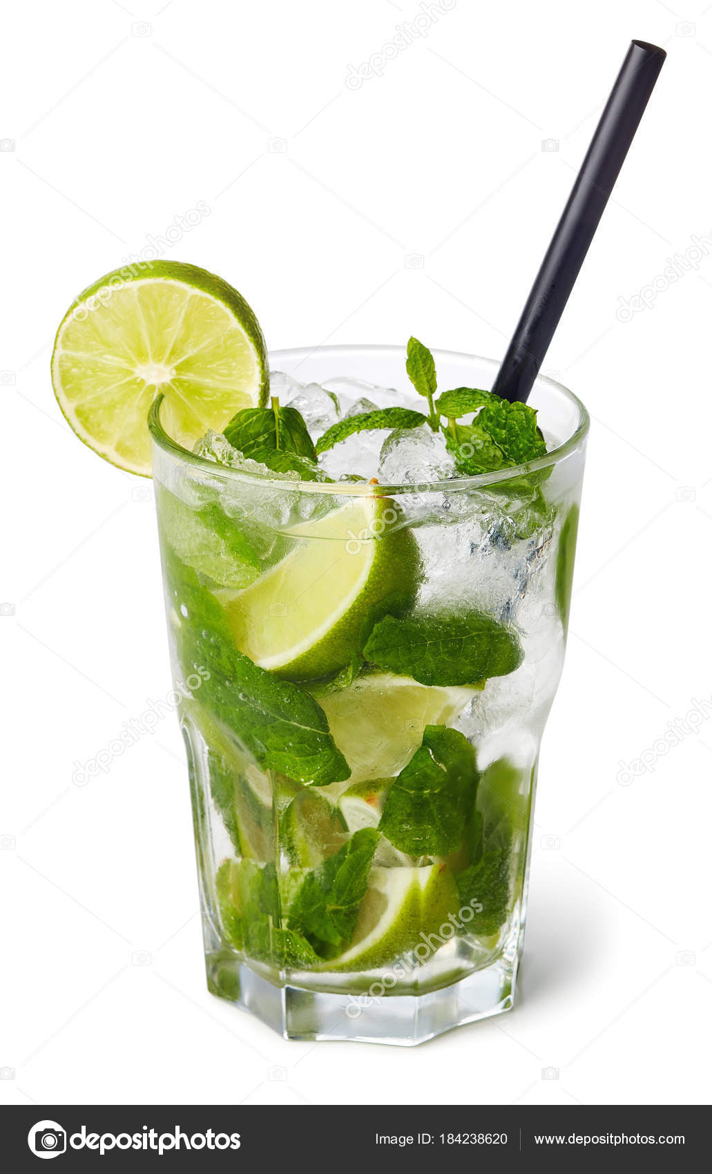 Glass of Mojito cocktail Stock Photo by ©baibaz 184238620