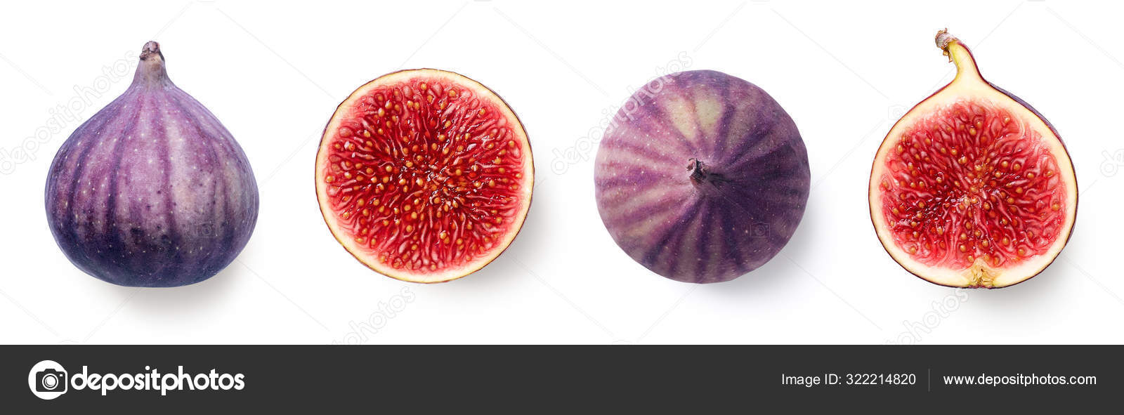 Fresh whole and sliced fig on white background Stock Photo by ©baibaz ...