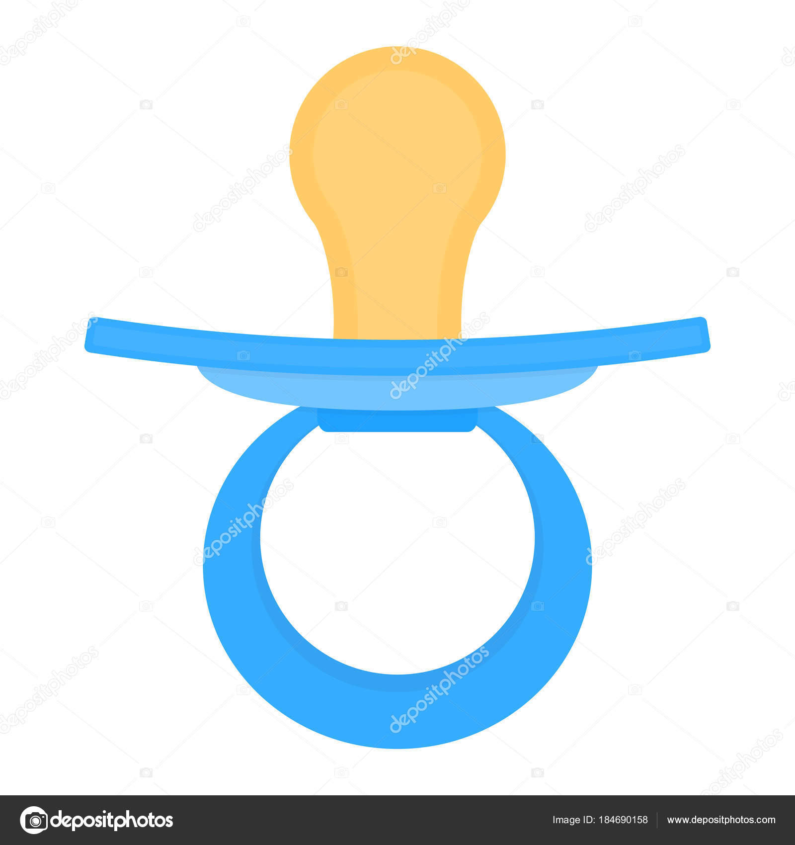 Chupete de bebé aislado en blanco Vector de stock #184690158 de ©Iglira