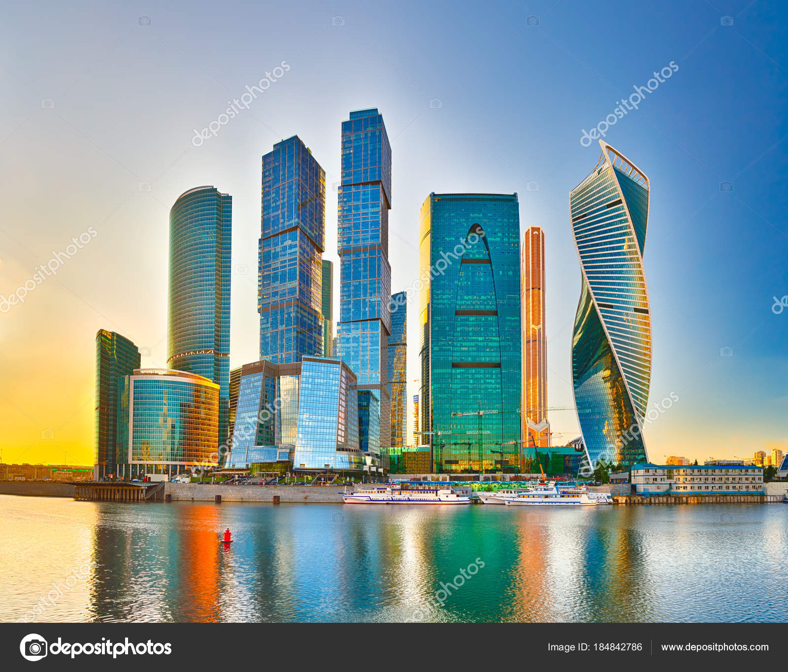 Moscow City skyline. — Stock Editorial Photo © GoodOlga #184842786
