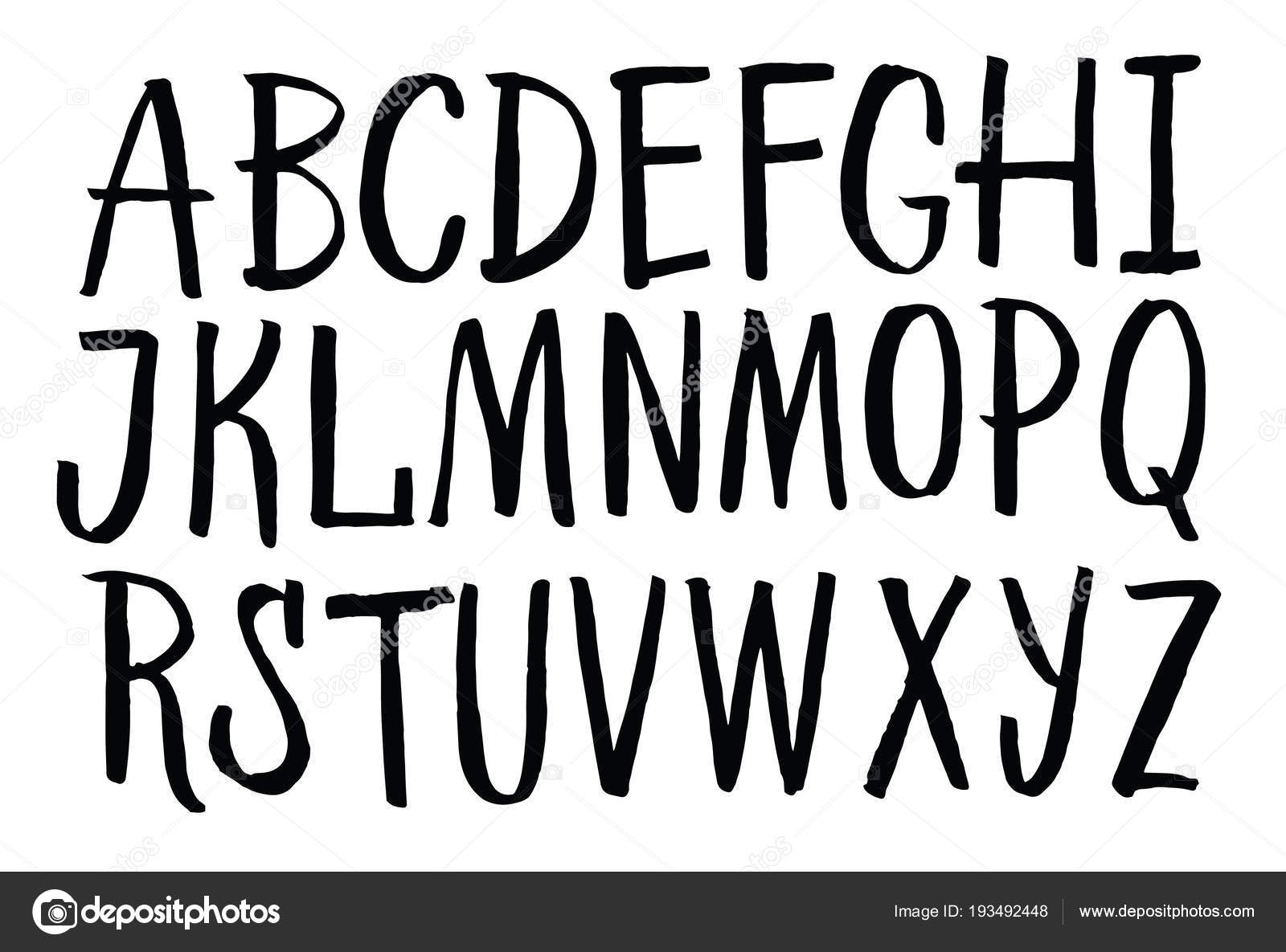 Vector handmade Roman alphabe Stock Vector Image by ©kynata #193492448