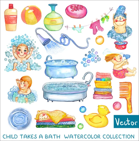 137 Bath time kids Vector Images, Bath time kids Illustrations ...
