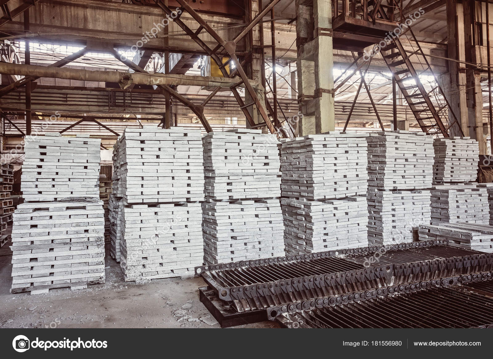 Stack Precast Reinforced Concrete Slabs House Building Factory — Stock ...