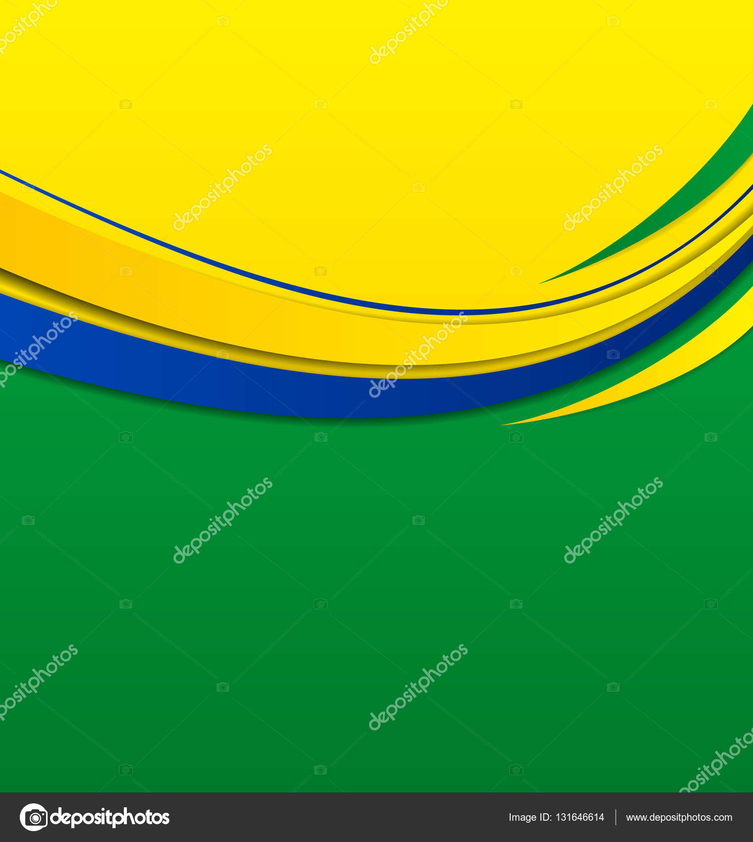 Abstract wavy background in Brazilian colors — Stock Photo © smeagorl ...